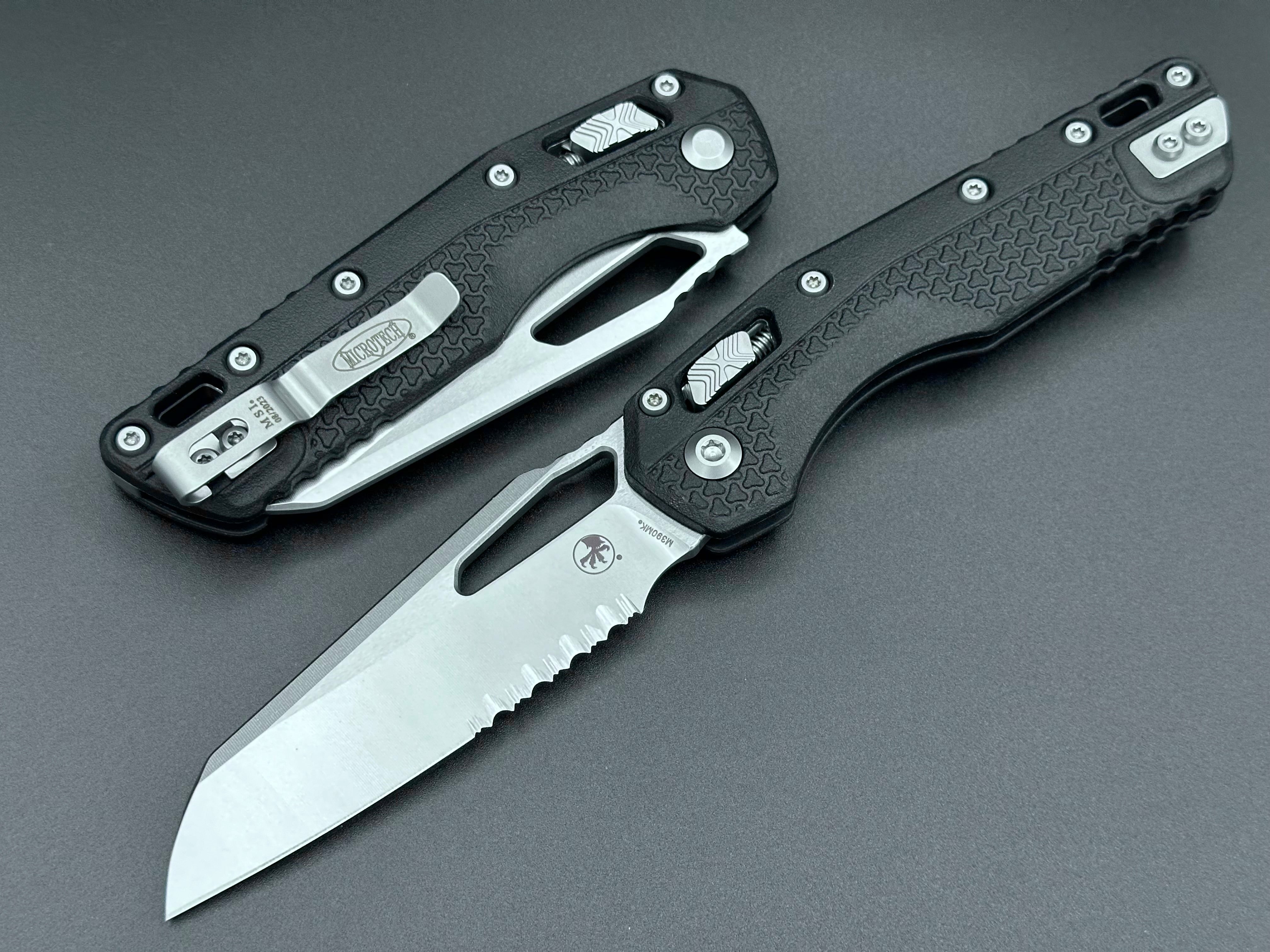 Microtech Knives MSI Single Edge Tricks-Grip Injection Molded Black St ...