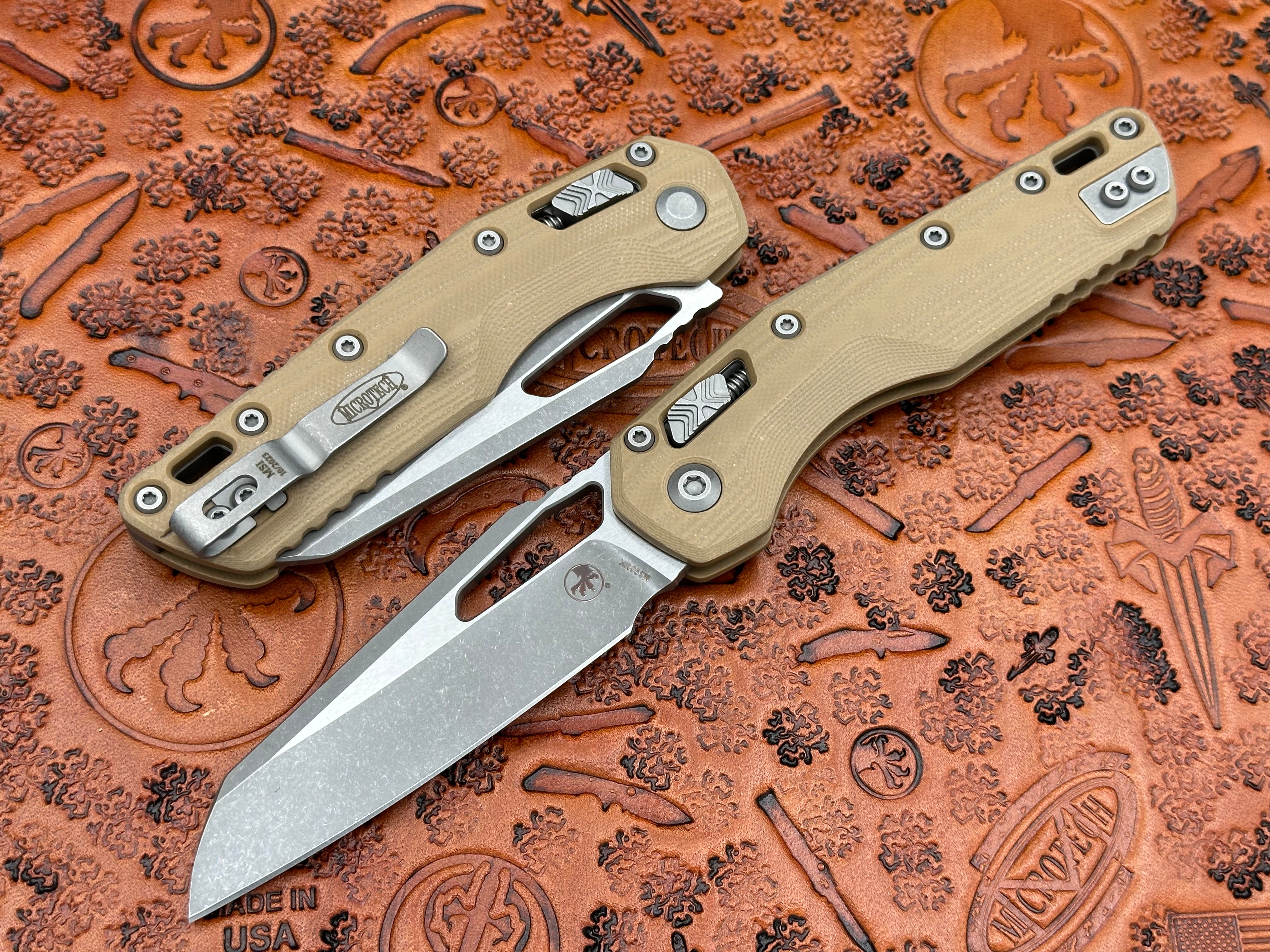 Microtech Knives MSI Single Edge G-10 Tan Apocalyptic Standard 210-10A ...